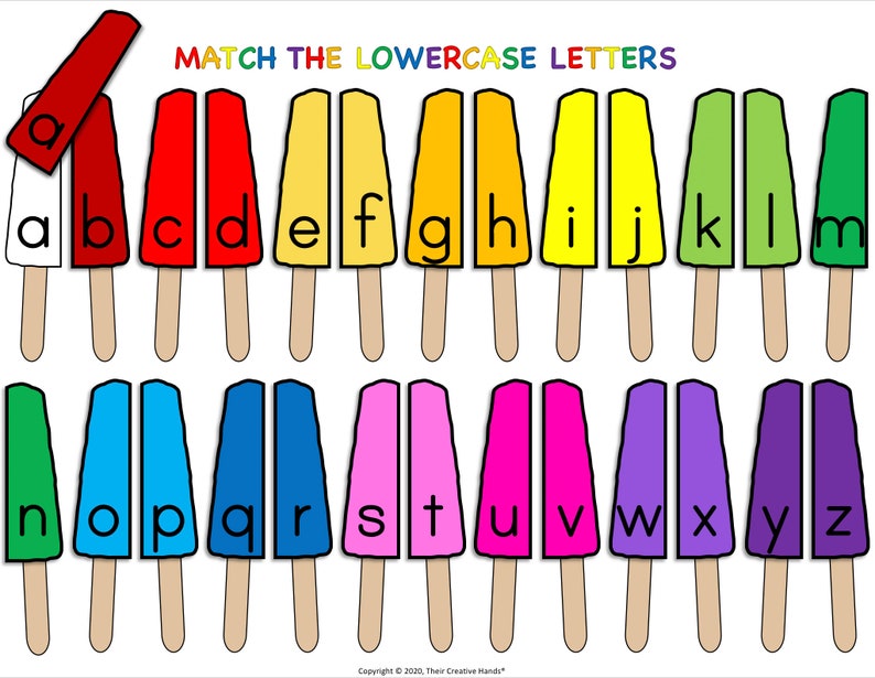 Abcs Alphabet Letter Matching Lowercase Letter Matching - Etsy