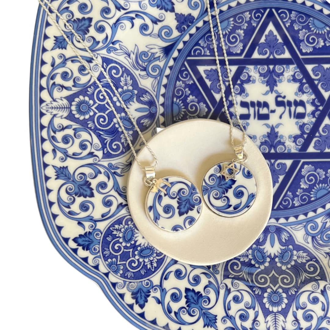Jewish Star of David and Chai Necklaces Handmade With Upcycled ...