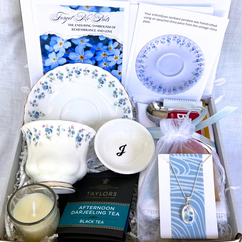 Mothers Day Self Care Package With Forget Me Not China, Thoughtful ...