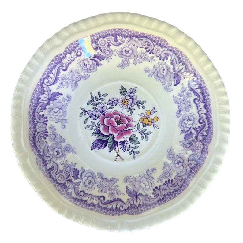 Dainty Purple Lavender Transferware Spode China Necklace Earrings Gift ...
