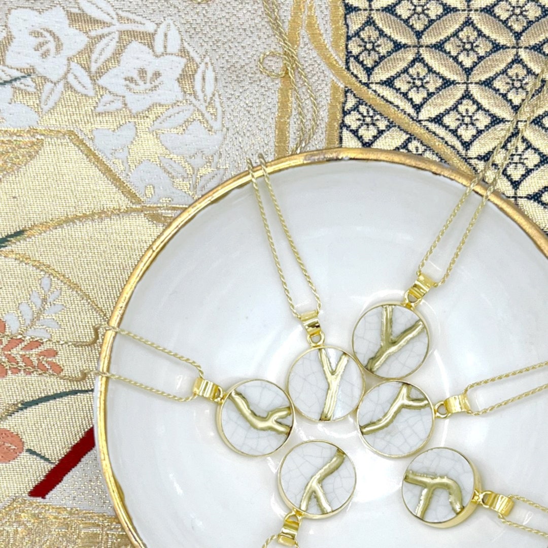 Kintsugi Necklace Handmade With Broken Pottery & Gold Repair ...