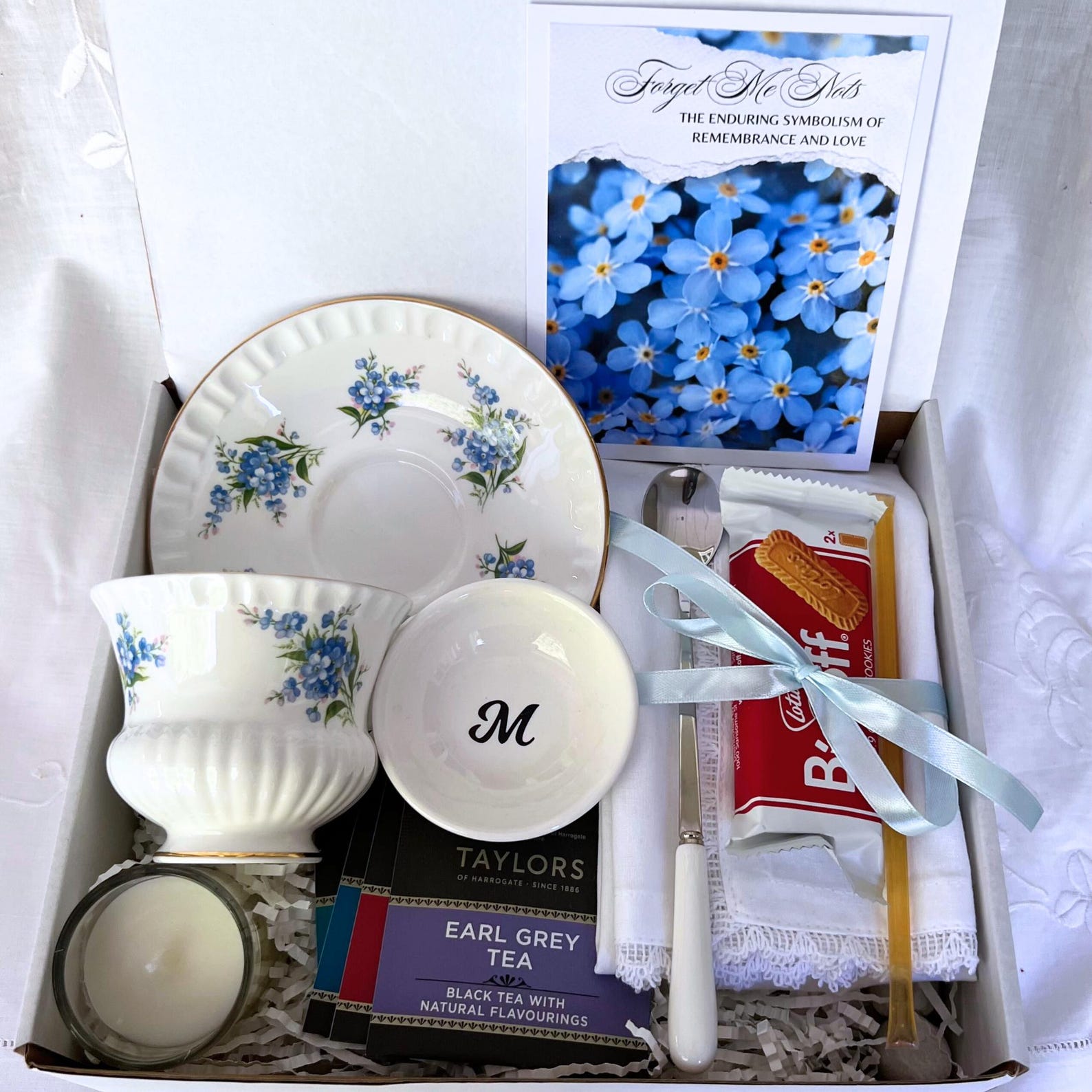 Mothers Day Self Care Package With Forget Me Not China, Thoughtful ...