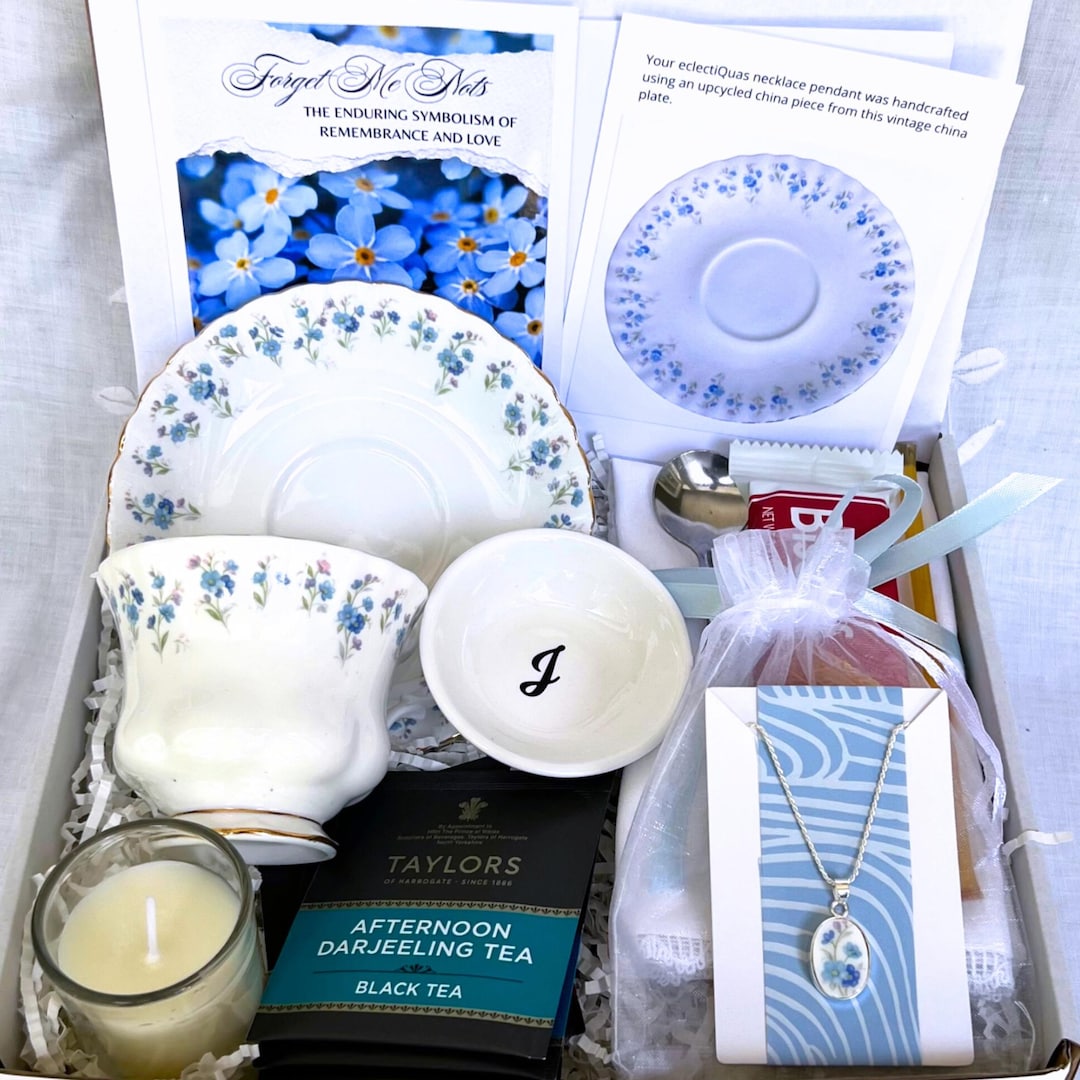 Grief Care Package, Sympathy Tea Gift Box With Vintage China, Sending a ...