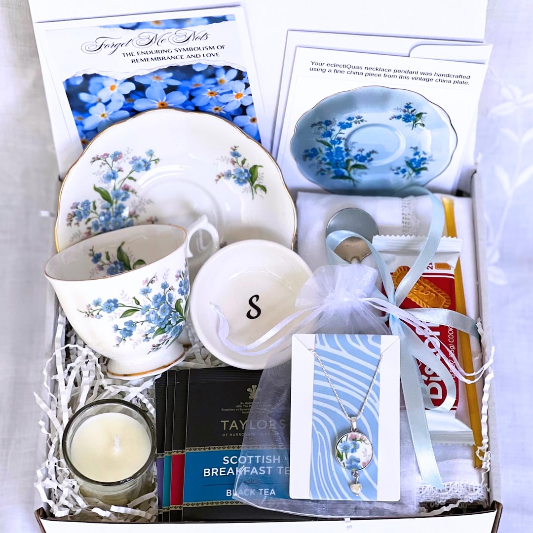 Mothers Day Self Care Package With Forget Me Not China, Thoughtful ...