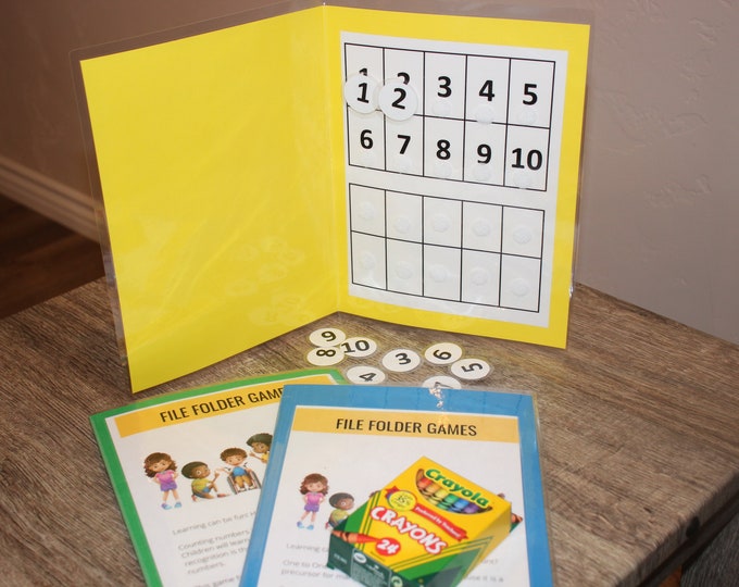 File Folder Game Number Counting Kindergarten Preschool Prek Autism ...