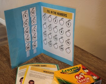 File Folder Game Number Counting Kindergarten Preschool | Etsy