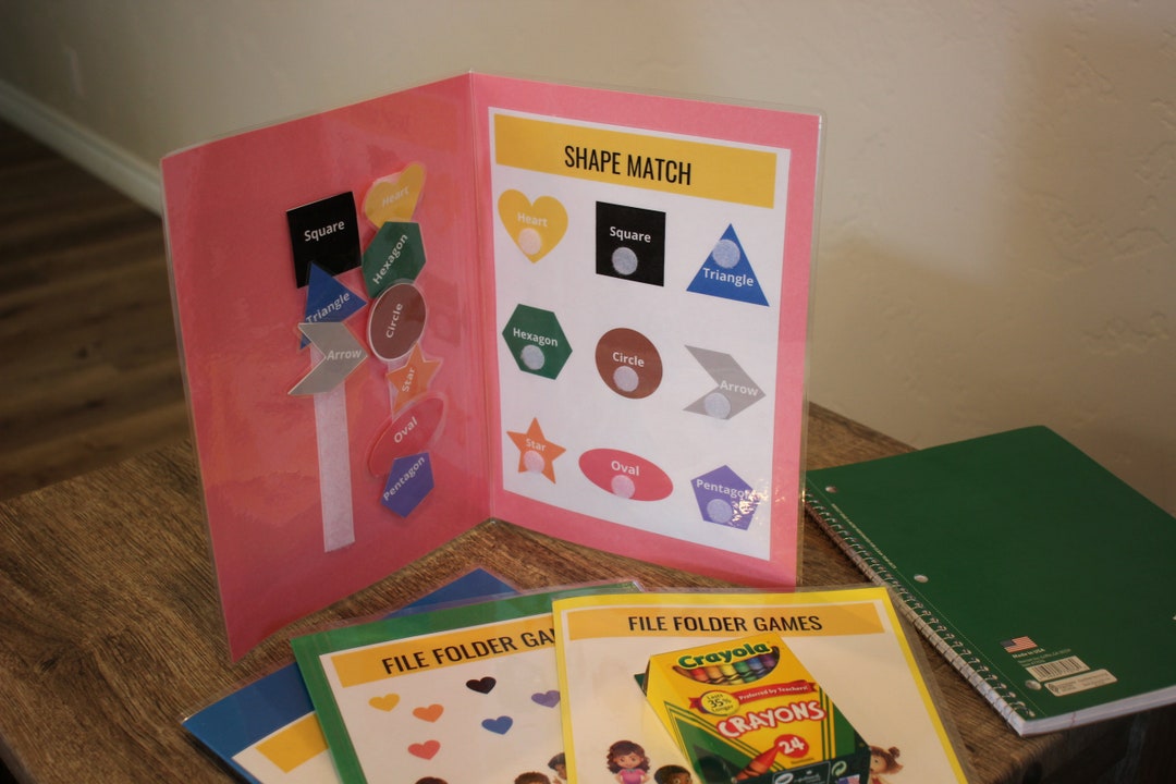 File Folder Game - Shapes - Kindergarten Preschool Prek Autism Special ...