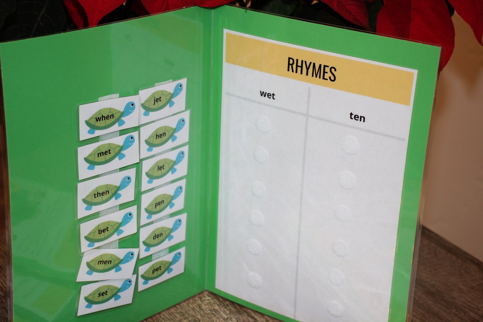 File Folder Game - Rhymes - Kindergarten Preschool Prek Autism Special ...