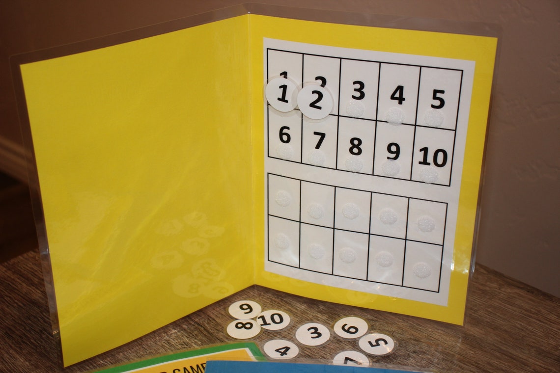 File Folder Game Number Counting Kindergarten Preschool Etsy Italia