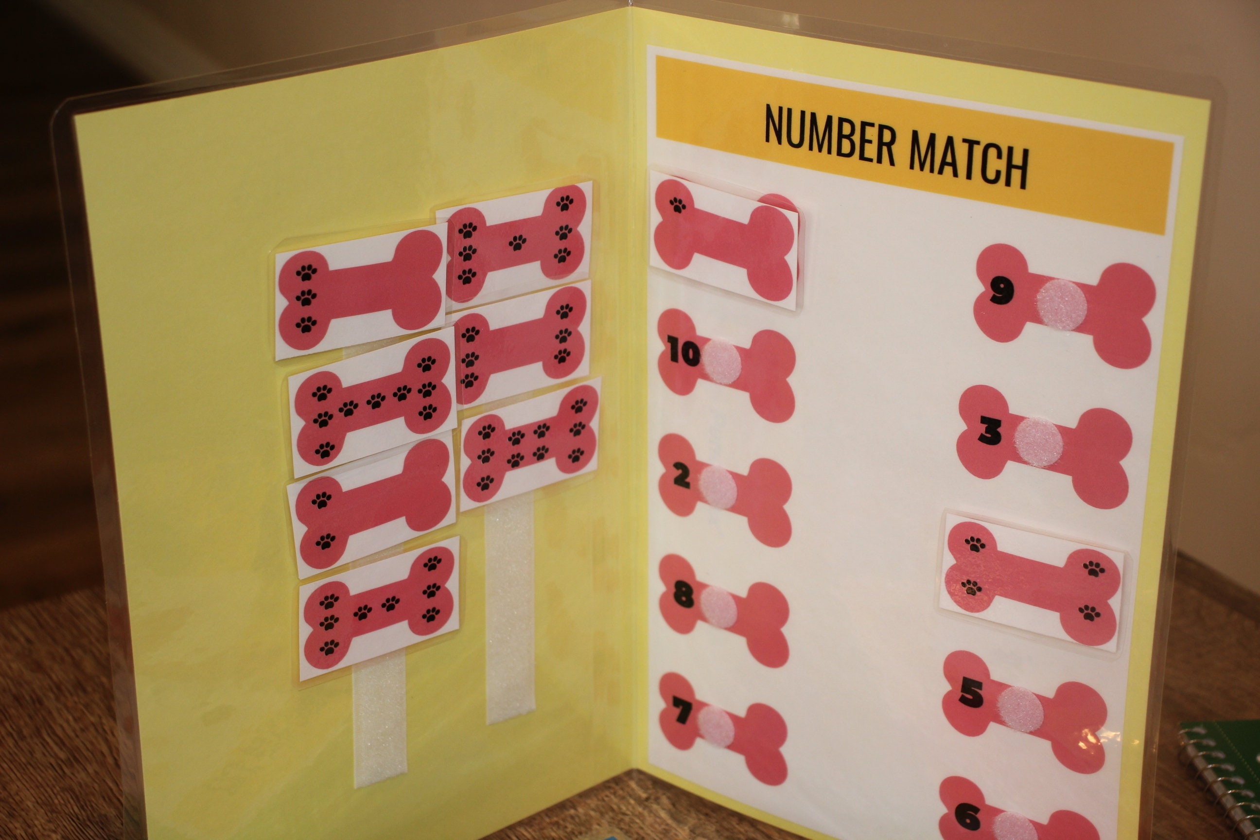 File Folder Game - Dog Bones & Counting - Kindergarten Preschool PreK ...