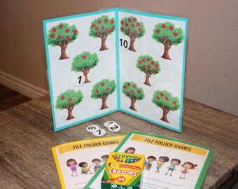 File Folder Game Number Counting Kindergarten Preschool | Etsy