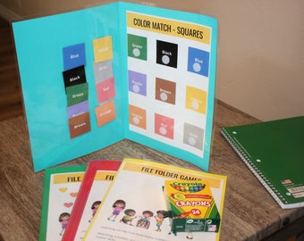 File Folder Game - Rhymes - Kindergarten Preschool Prek Autism Special ...