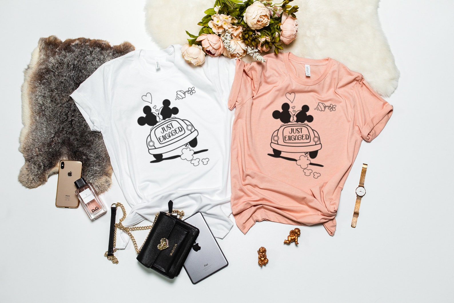 Just Engaged Shirts Honeymoon Shirts Disney Couples Shirts | Etsy