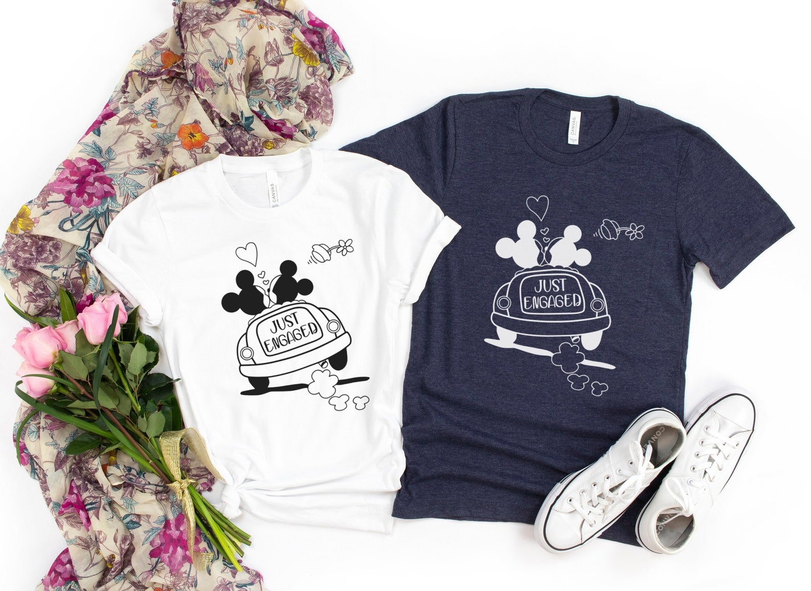 Just Engaged Shirts Honeymoon Shirts Disney Couples Shirts | Etsy