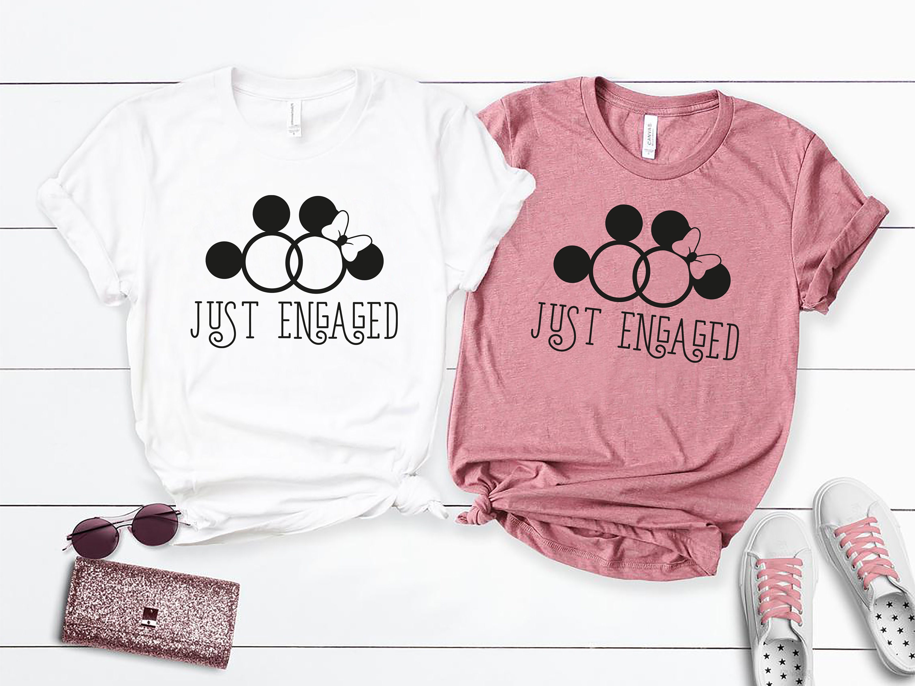 Just Engaged Shirts, Honeymoon Shirts, Disney Couples Shirts, Matching ...