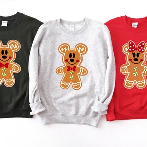 Gingerbread Christmas Sweatshirt, Ginger Cookies Hoodie, Minnie ...