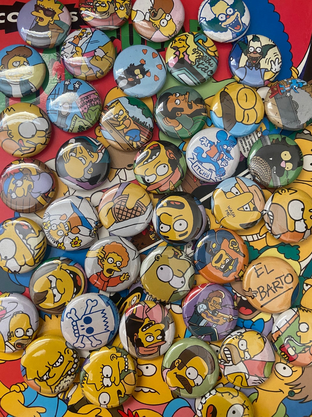 Random Simpsons Button - Etsy