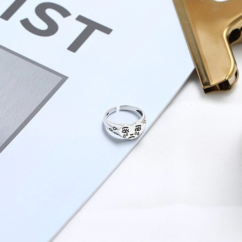 Creative Cry Face Rings for Women New Trendy Fashion Female - Etsy