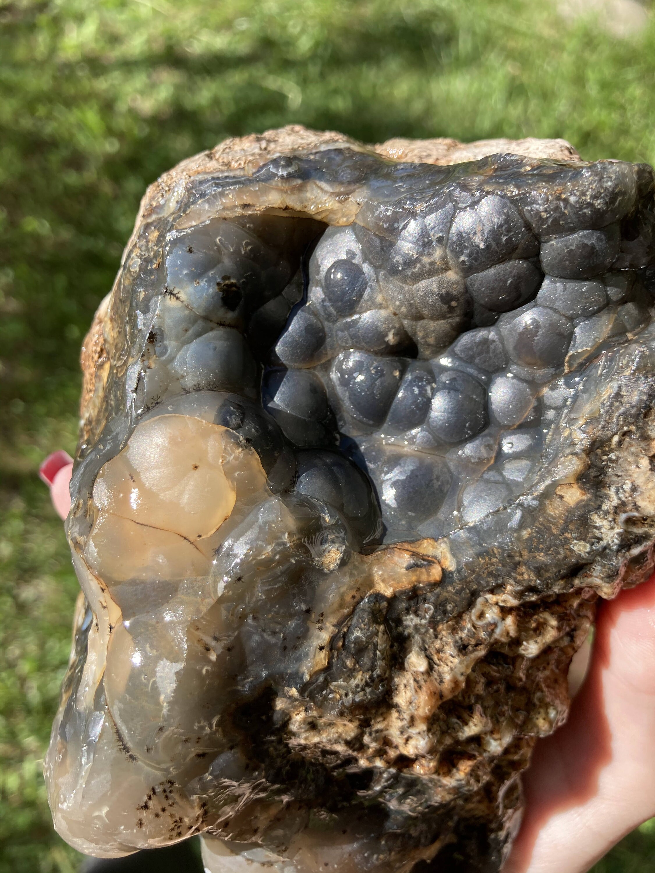 Black Botryoidal Bubbly Agate Geode Globular Volcanic Rough | Etsy