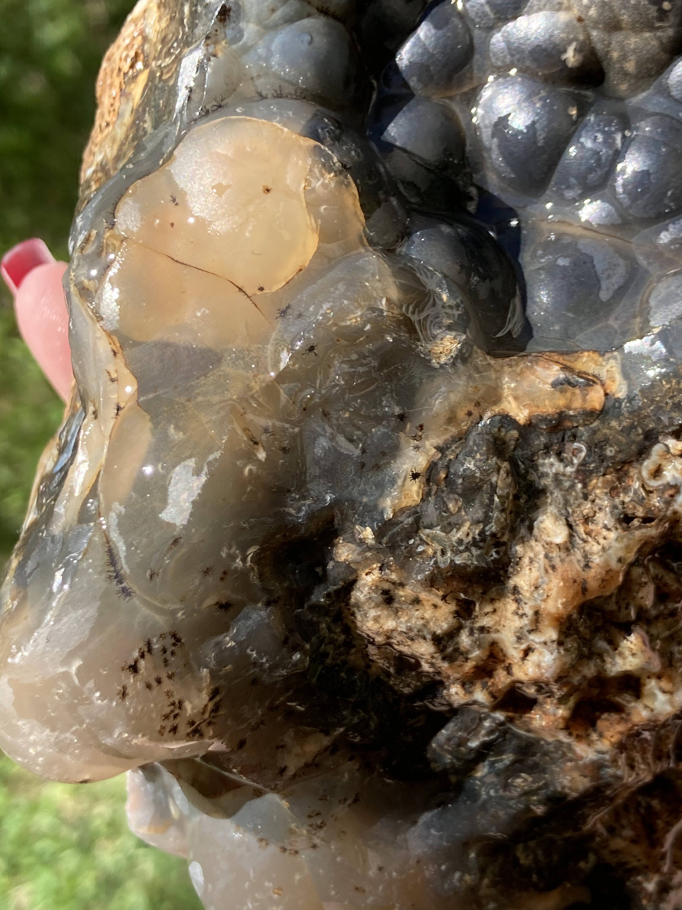 Black Botryoidal Bubbly Agate Geode Globular Volcanic Rough | Etsy