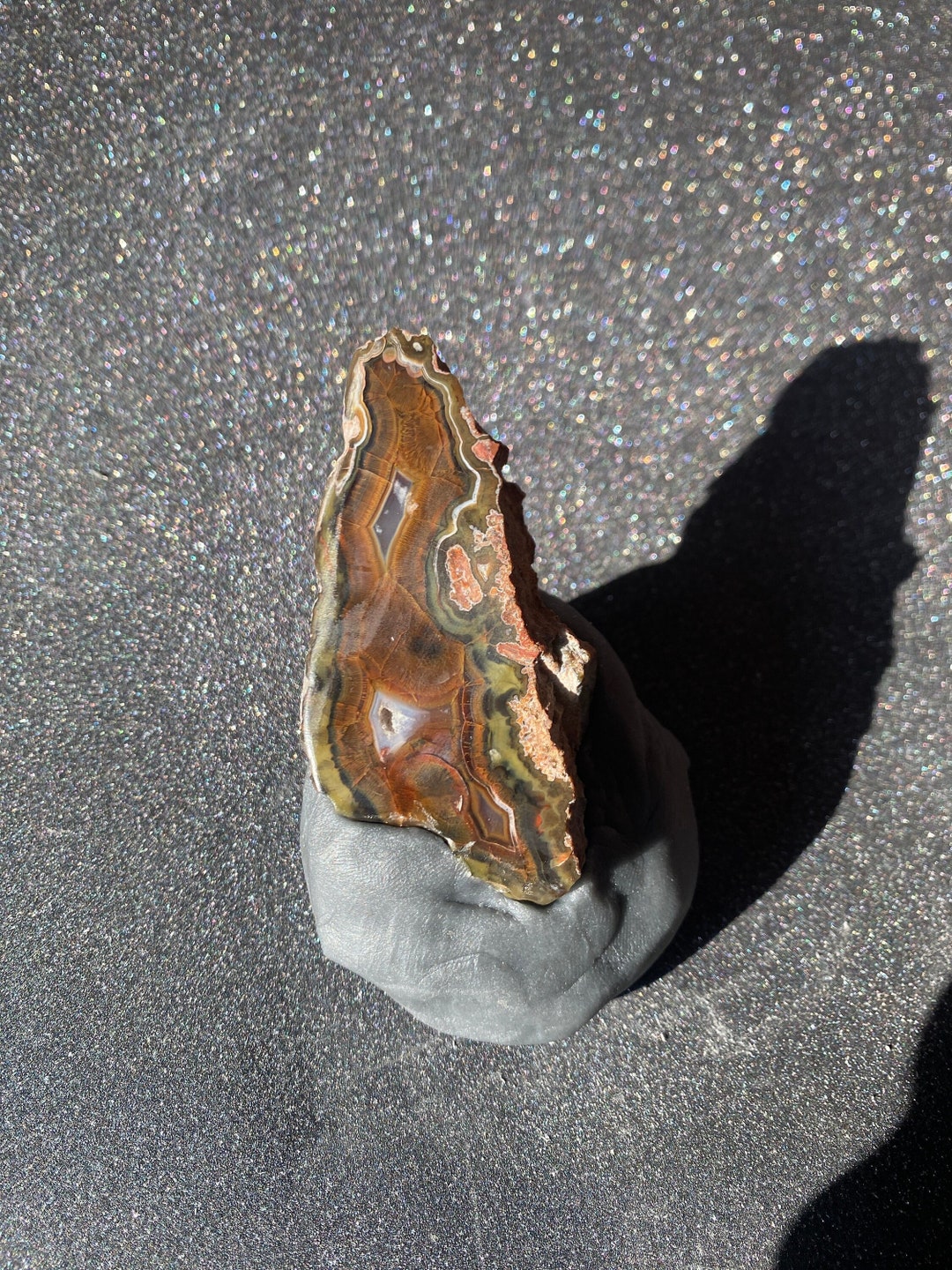 Green Brown Mixture of Laguna Agates, Small Crystailized Geode, Crazy ...