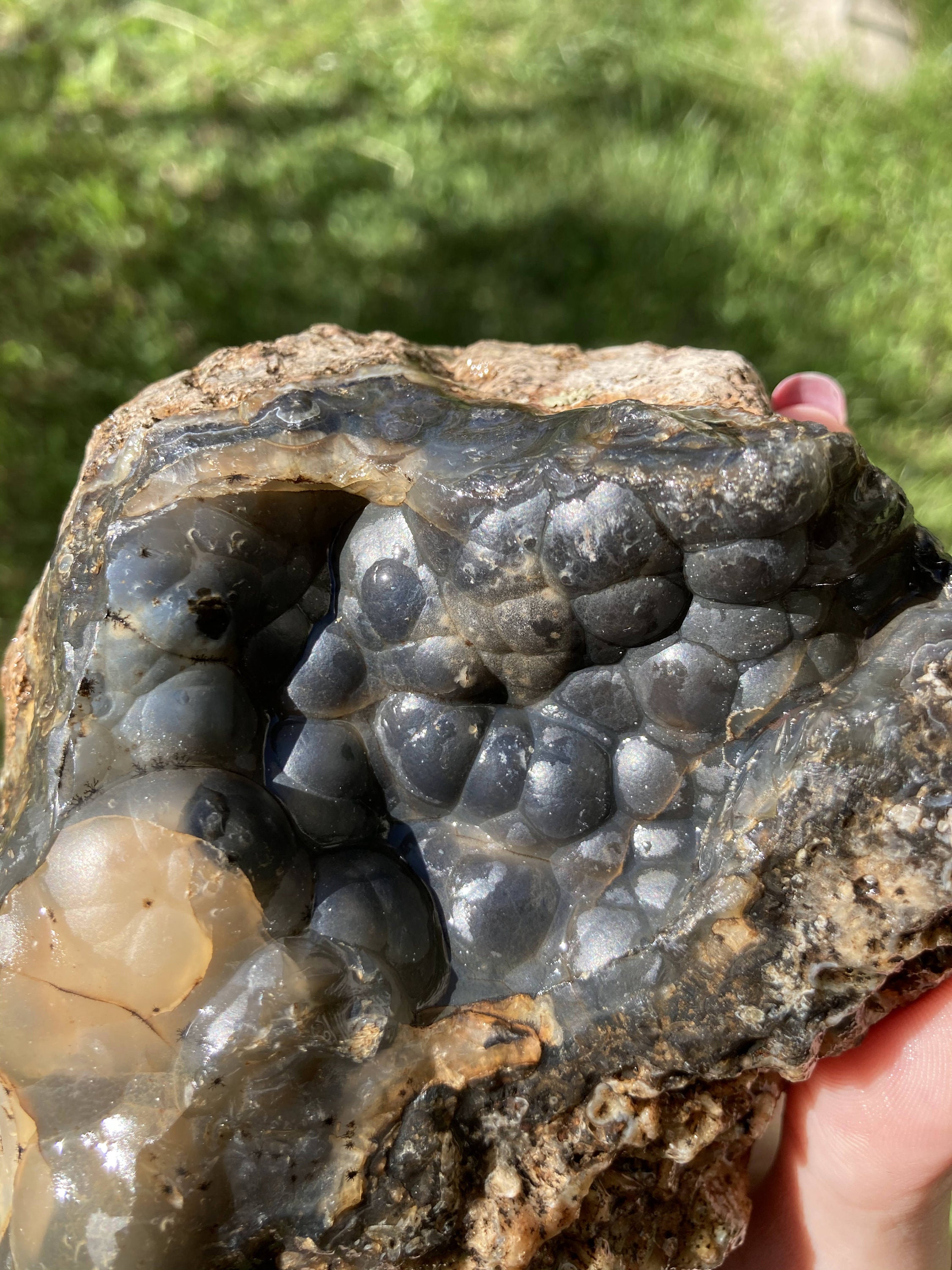 Black Botryoidal Bubbly Agate Geode Globular Volcanic Rough | Etsy