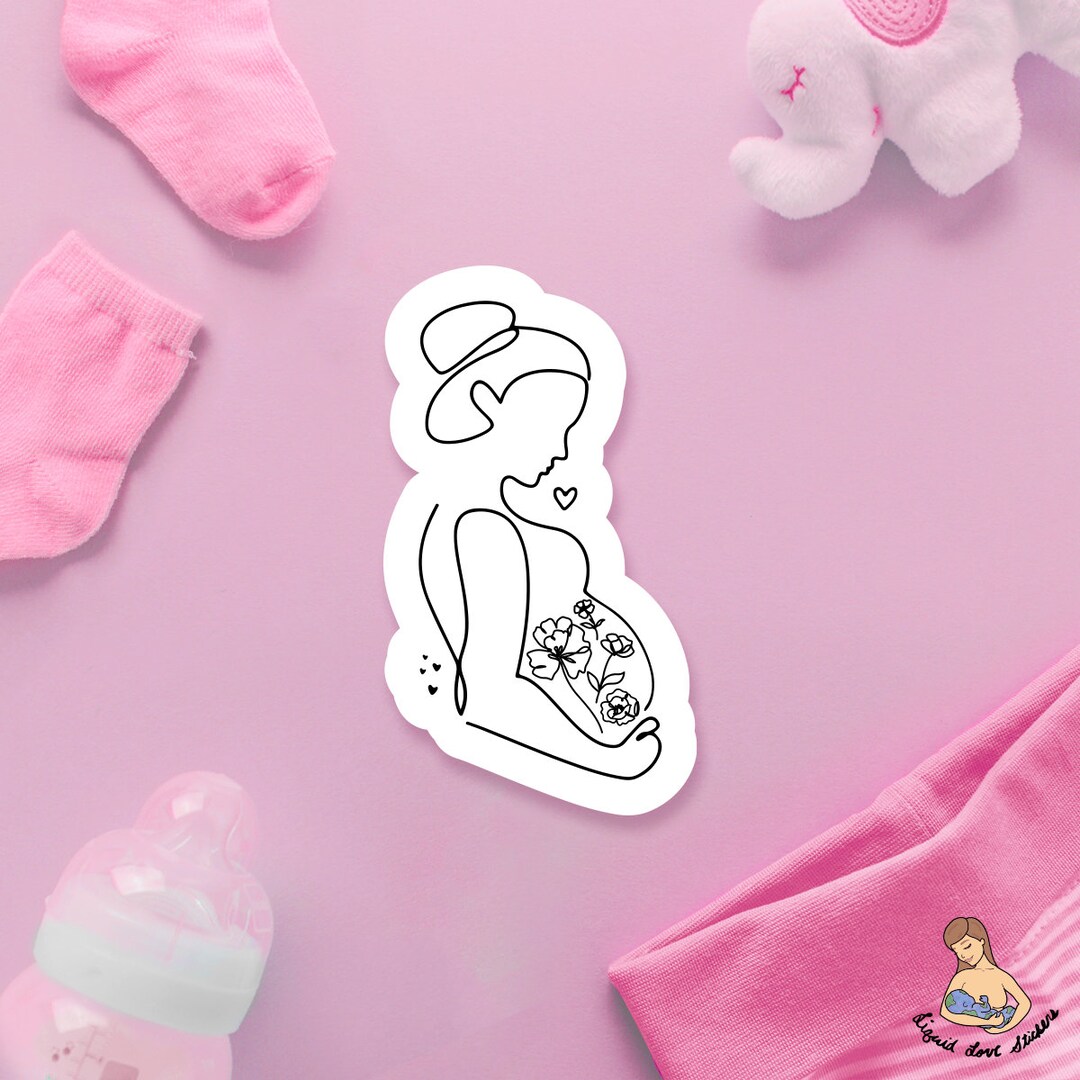 Pregnant and Beautiful Breastfeeding Sticker Laptop Stickers ...