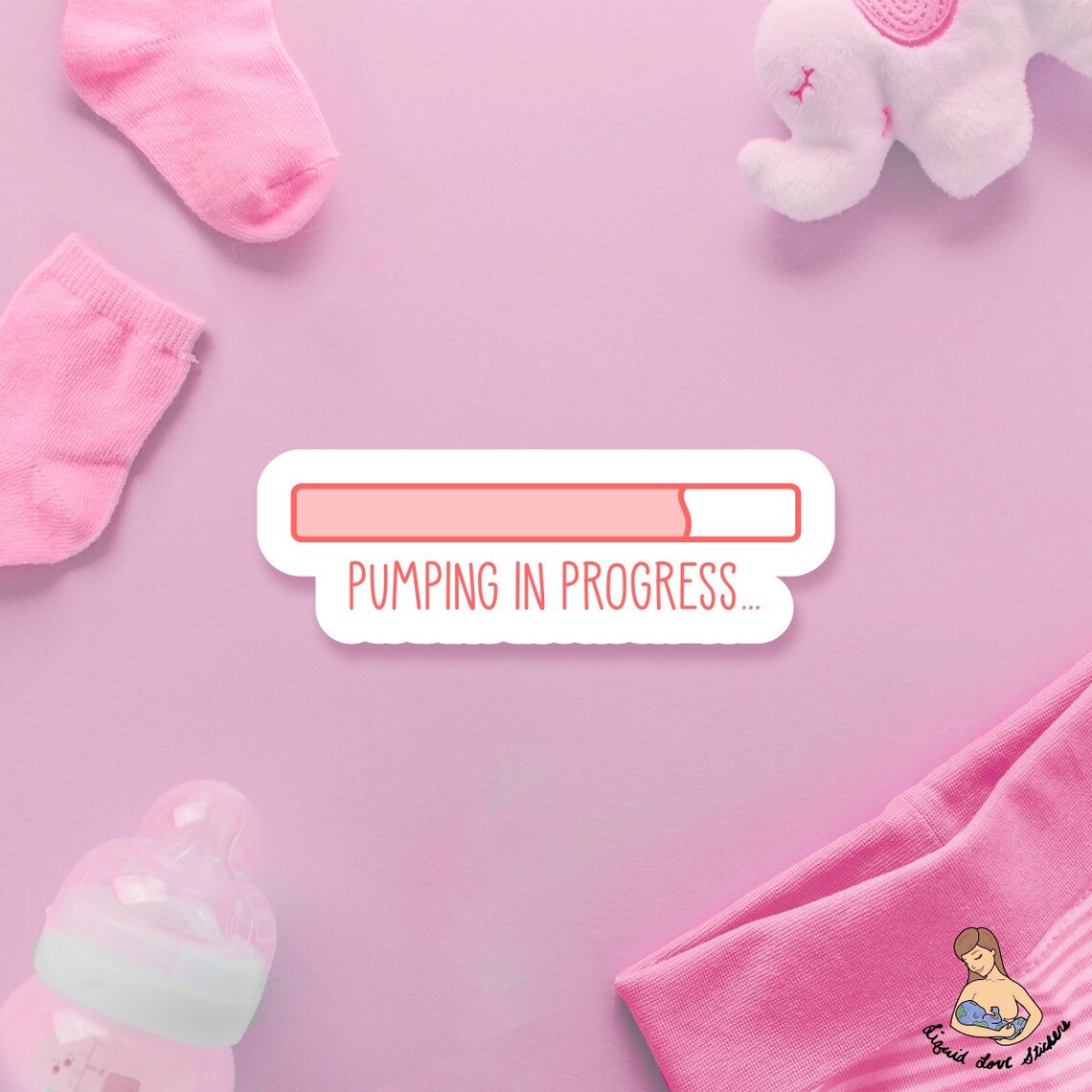 Pumping in Progress Breastfeeding Sticker - Etsy