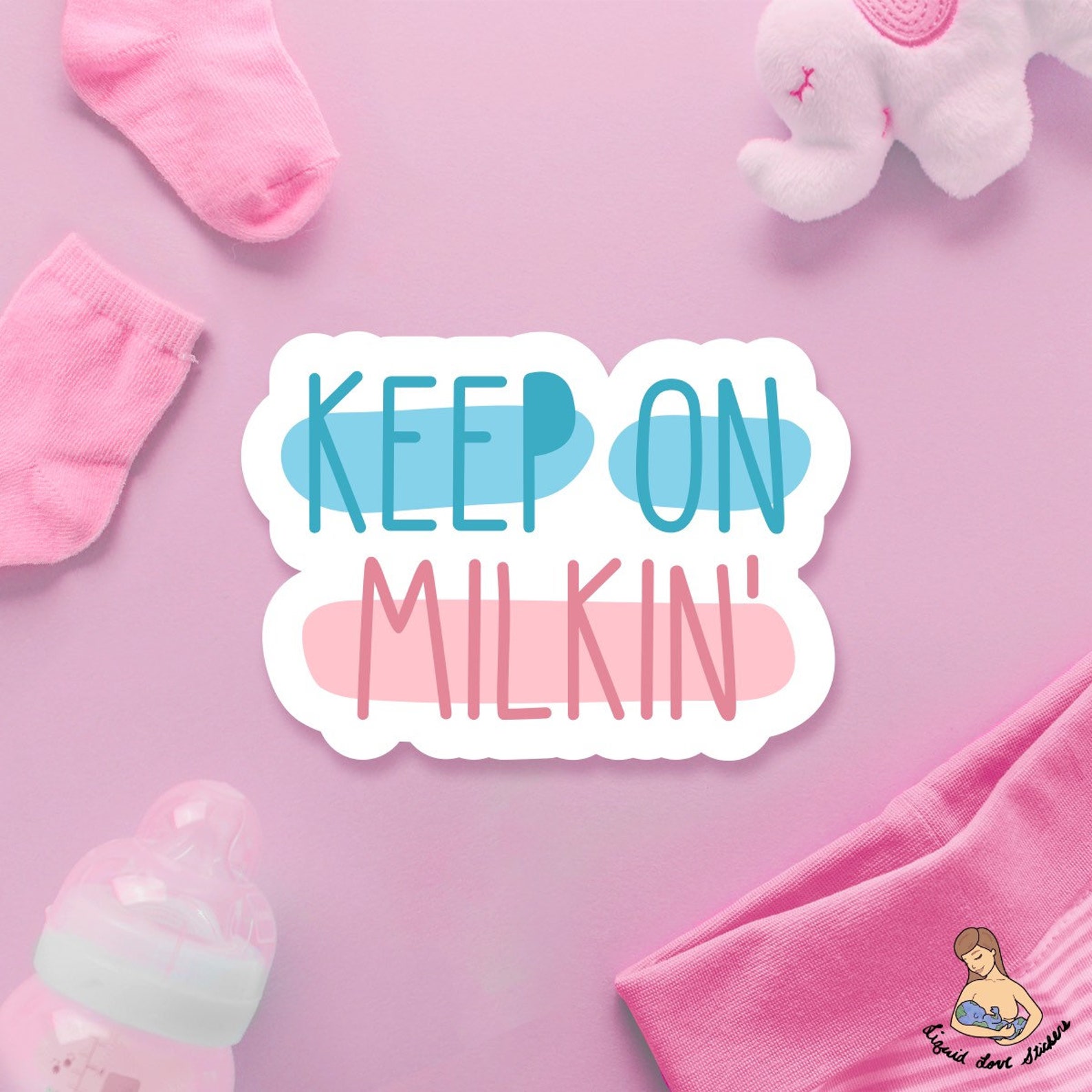 Keep on Milkin Breastfeeding Sticker Laptop Stickers - Etsy