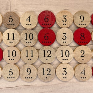 Handmade Wooden Number Tokens Custom Graphics - Etsy