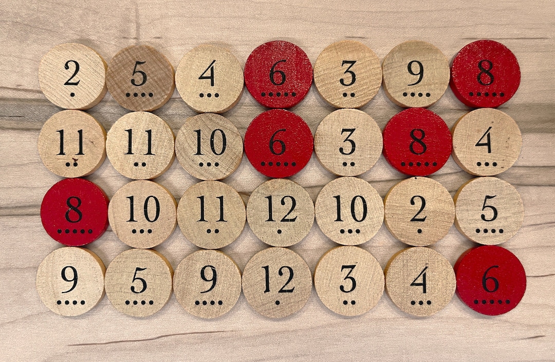 Handmade Wooden Number Tokens Custom Graphics - Etsy
