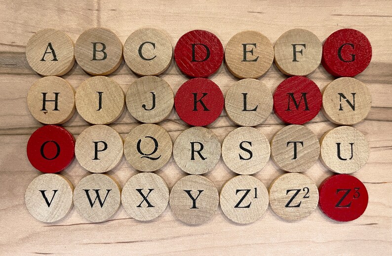 Handmade Wooden Number Tokens Custom Graphics - Etsy