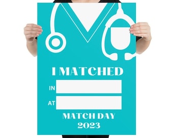 Residency Match Poster - Etsy