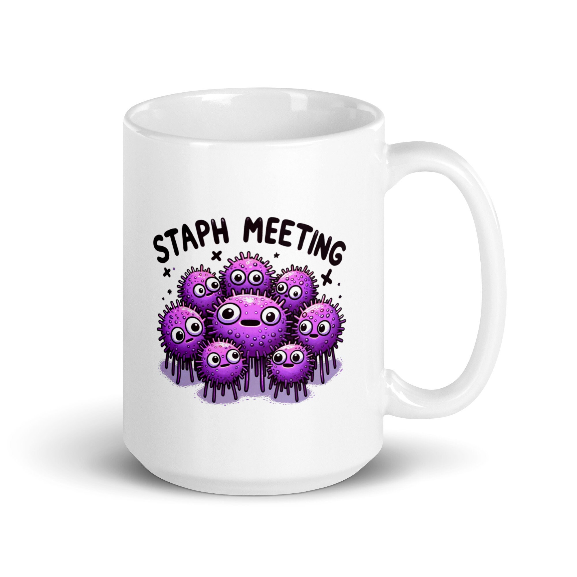 Staph Meeting Funny Microbe Joke Mug - Microbiologist Meme Humor Gift ...