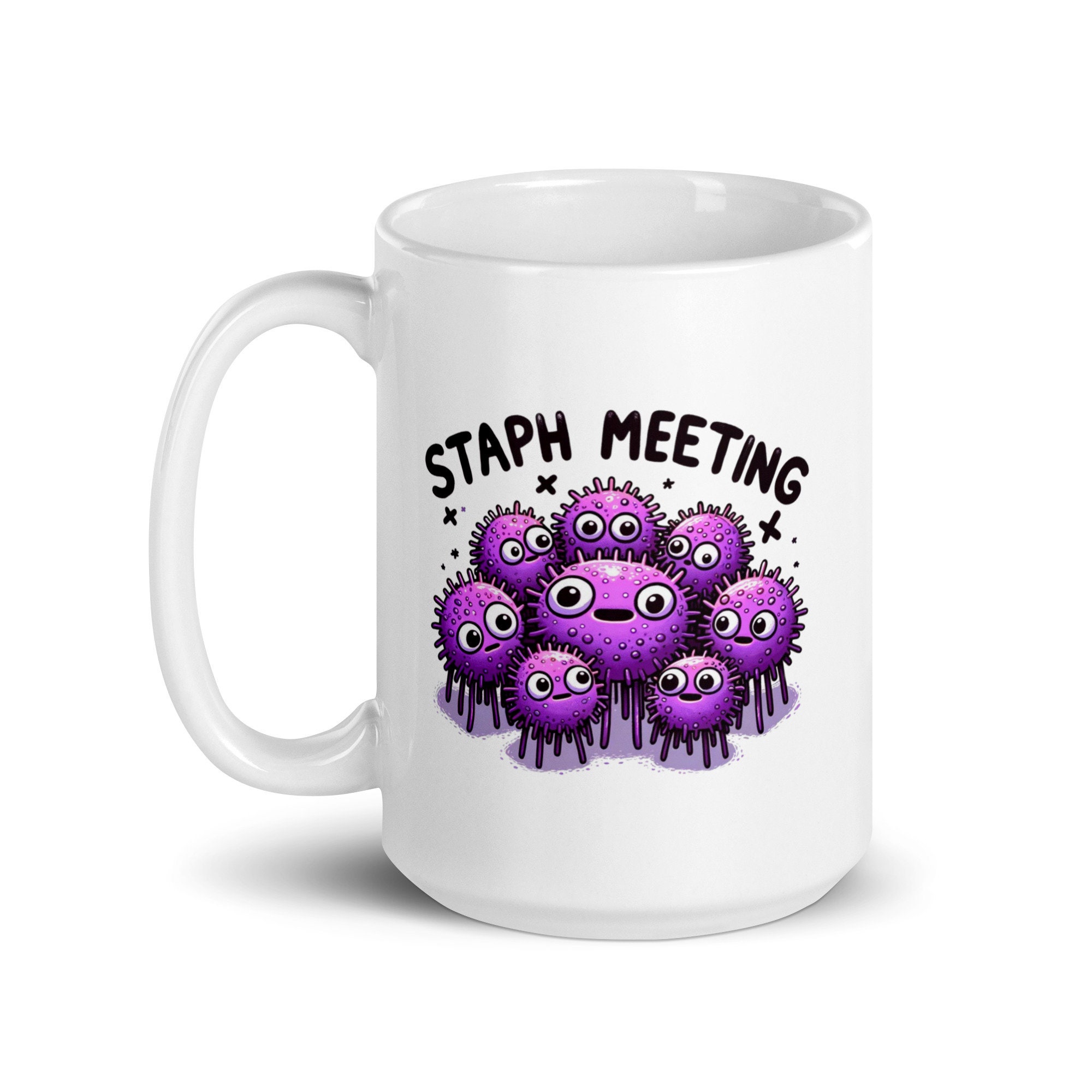Staph Meeting Funny Microbe Joke Mug - Microbiologist Meme Humor Gift ...