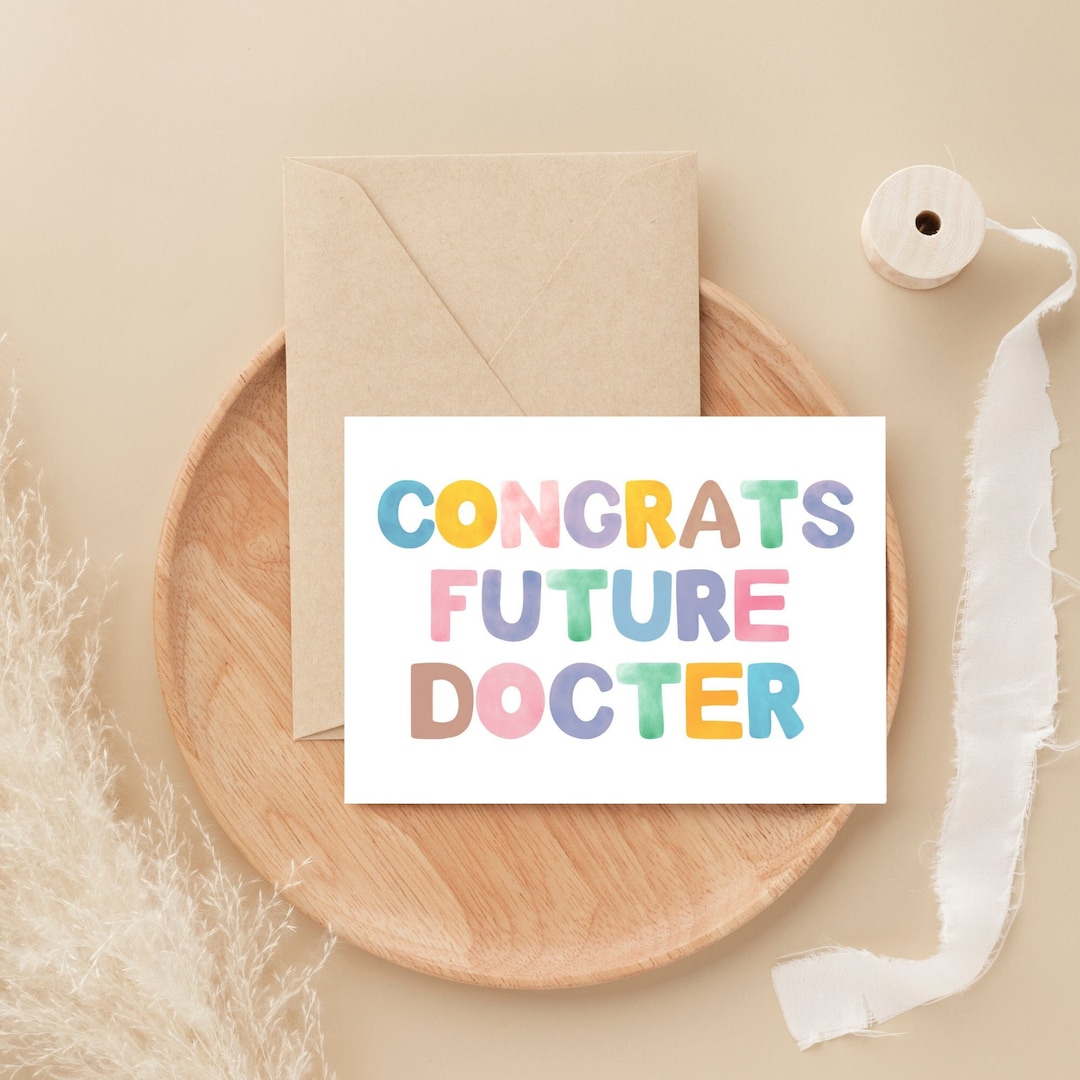 Congrats Future Doctor Greeting Card - Congratulations Card for Med ...