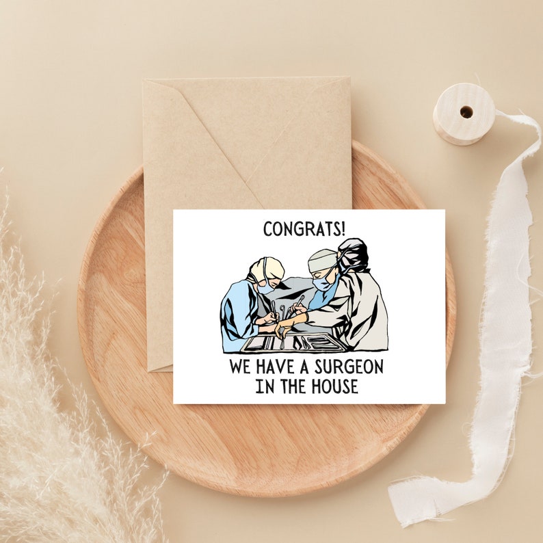 Congrats Surgeon Greeting Card - Thank You Card Best Surgeon ...