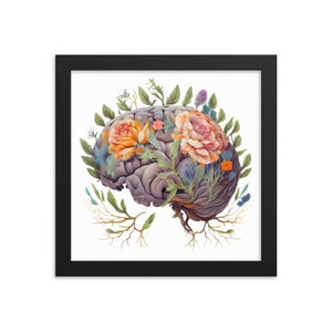 1 Framed Brain Anatomy Skull Organ Framed Art Prints - Physical Print ...