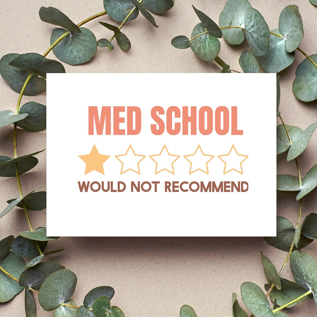 Medical School Reality Funny Card Gift - Med School Acceptance Joke ...