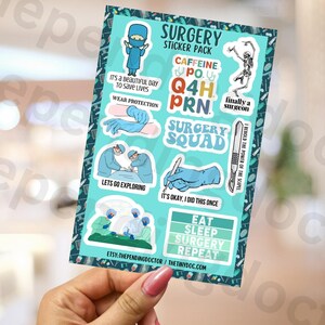Surgery Themed Sticker Pack Bundle - Gen Surg Stickers Set for Medical ...