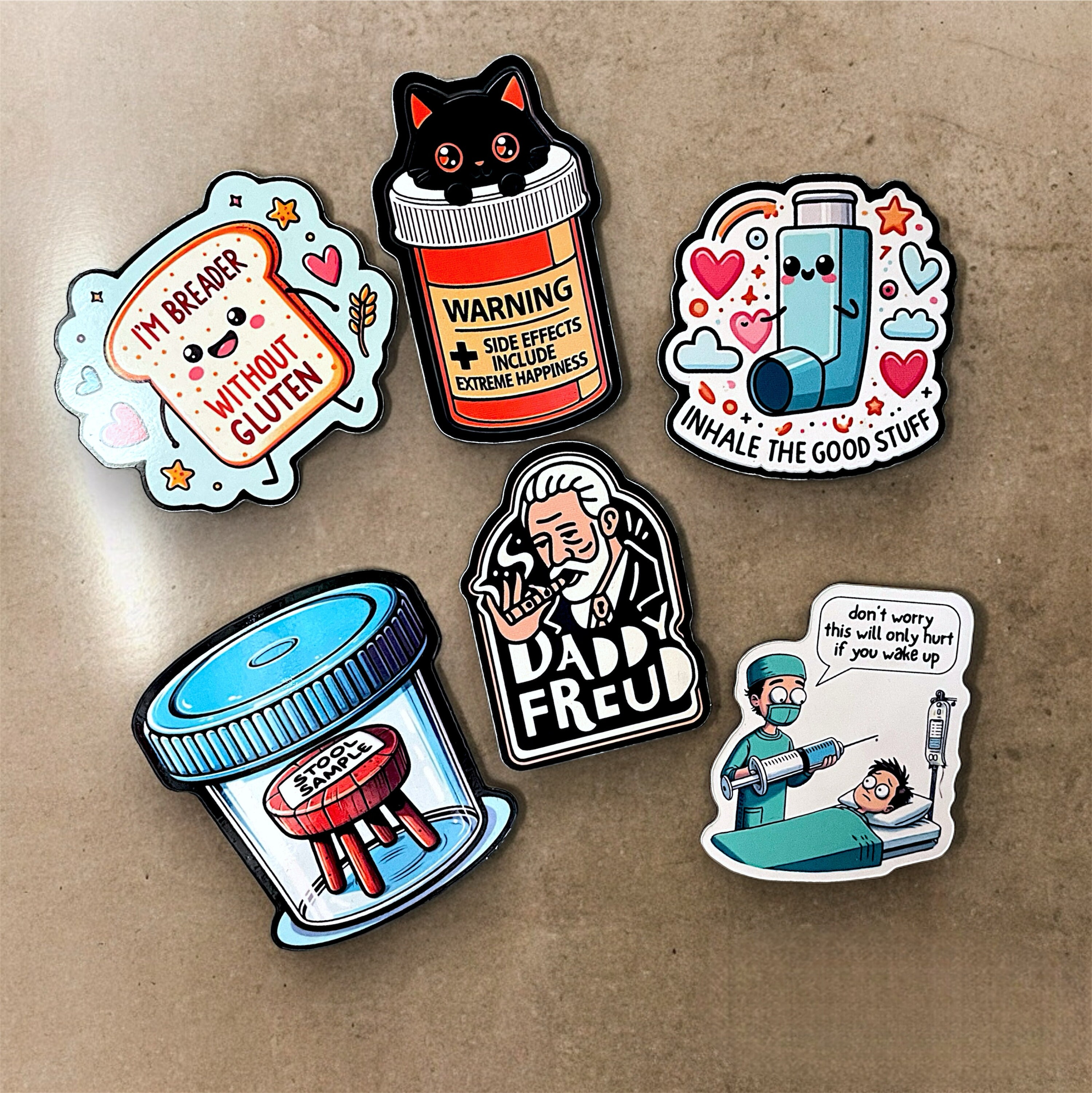 Stool Sample Medical Pun Magnet - GI Fellow Joke Gift - Funny Medical ...