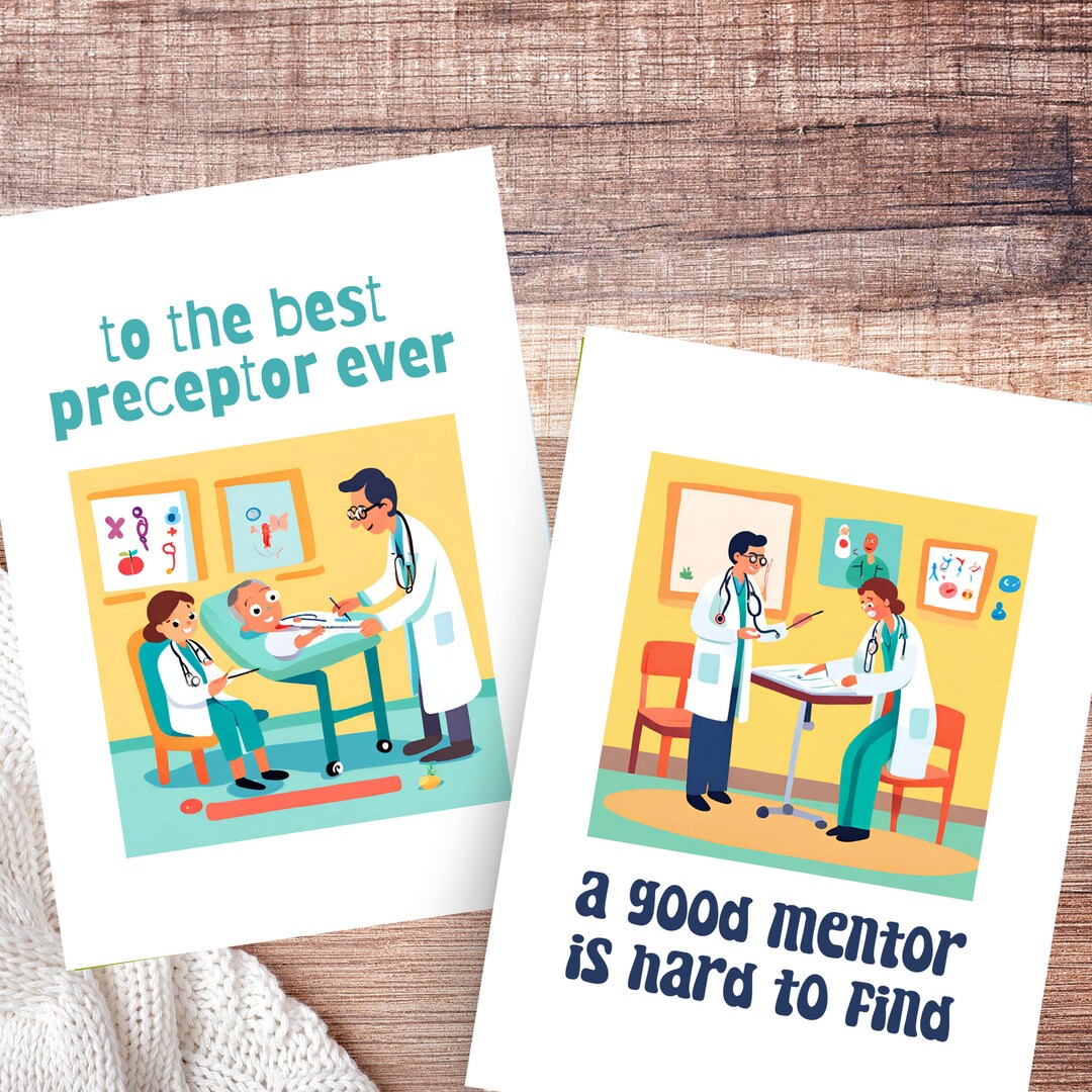 Best Preceptor Ever Greeting Card Gift - Best Mentor Card for Residents ...