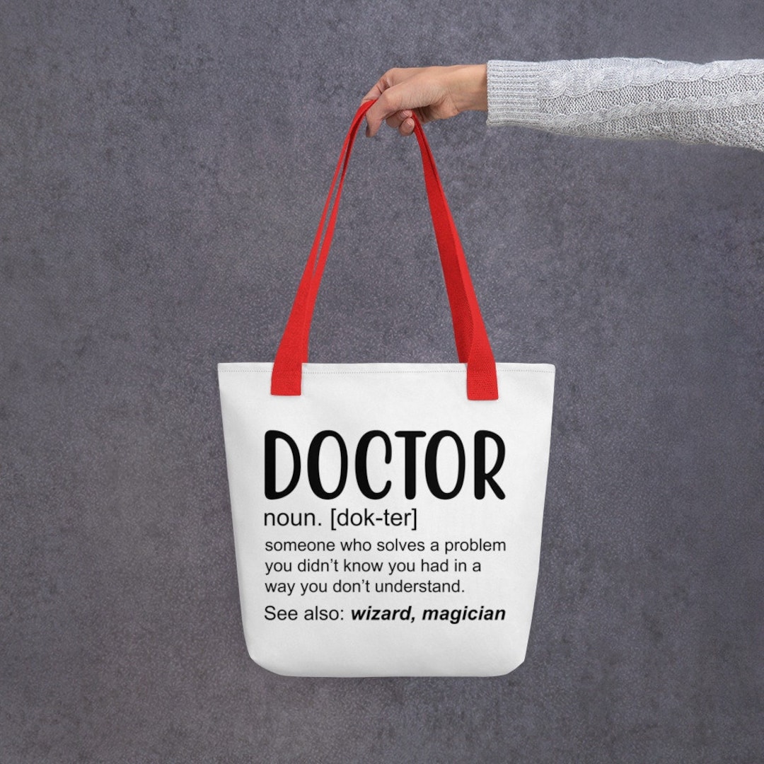 Doctor Definition Tote Bag Gift - Funny Unique Tote for Medical Student ...