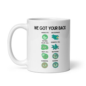 Immune Cells Mug for Biology Immunology Students - Funny Immunologist ...