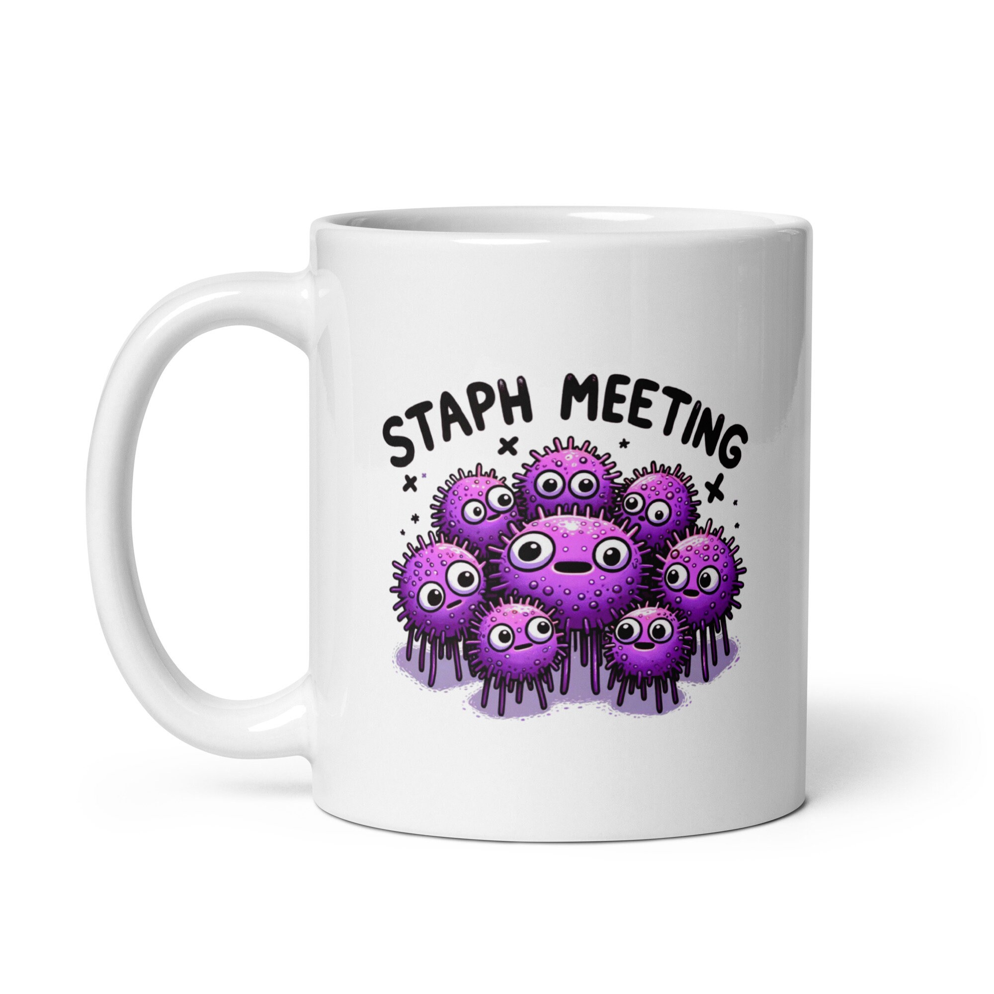 Staph Meeting Funny Microbe Joke Mug - Microbiologist Meme Humor Gift ...