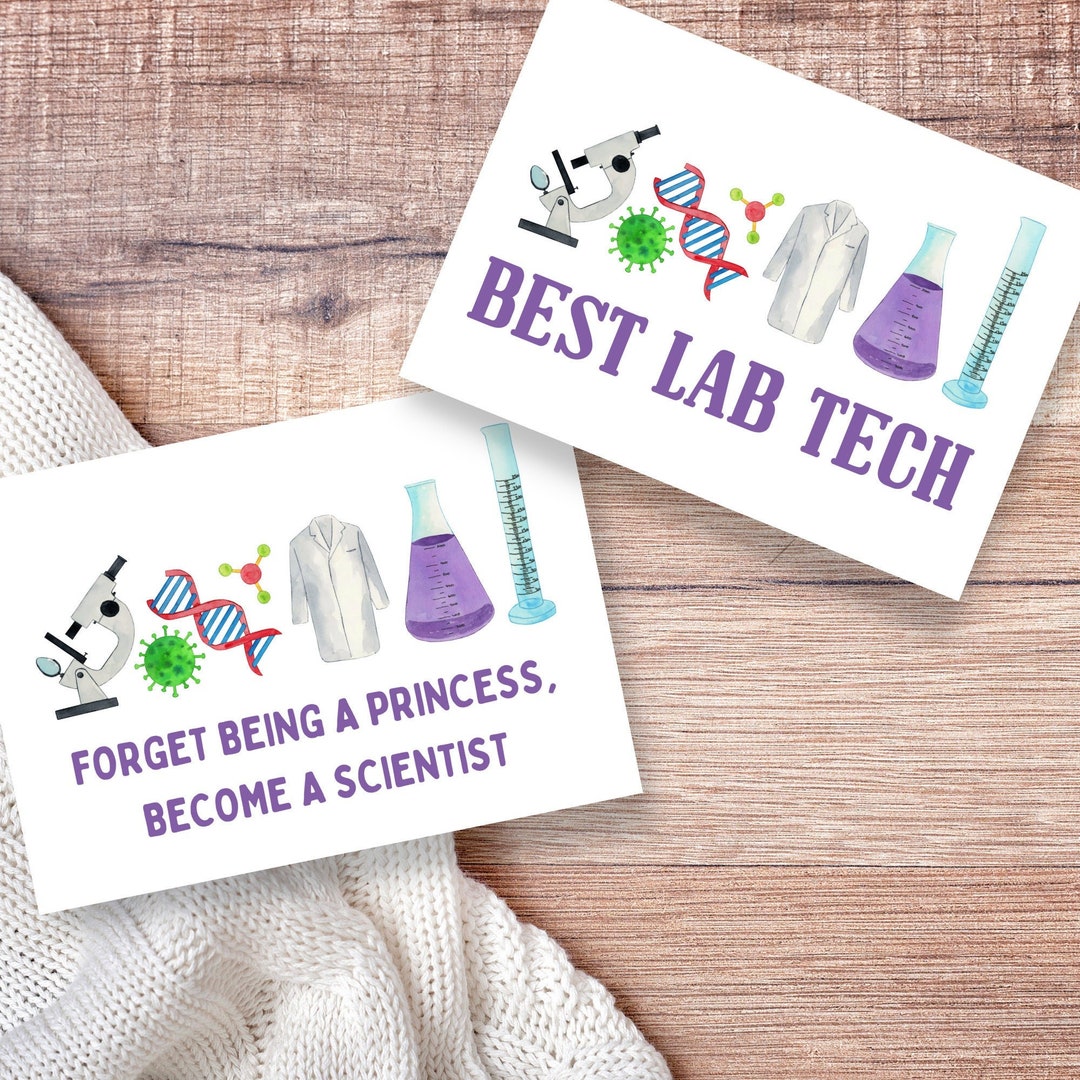 Best Lab Tech Scientist Card Gift - Laboratory Funny Card for Chem ...