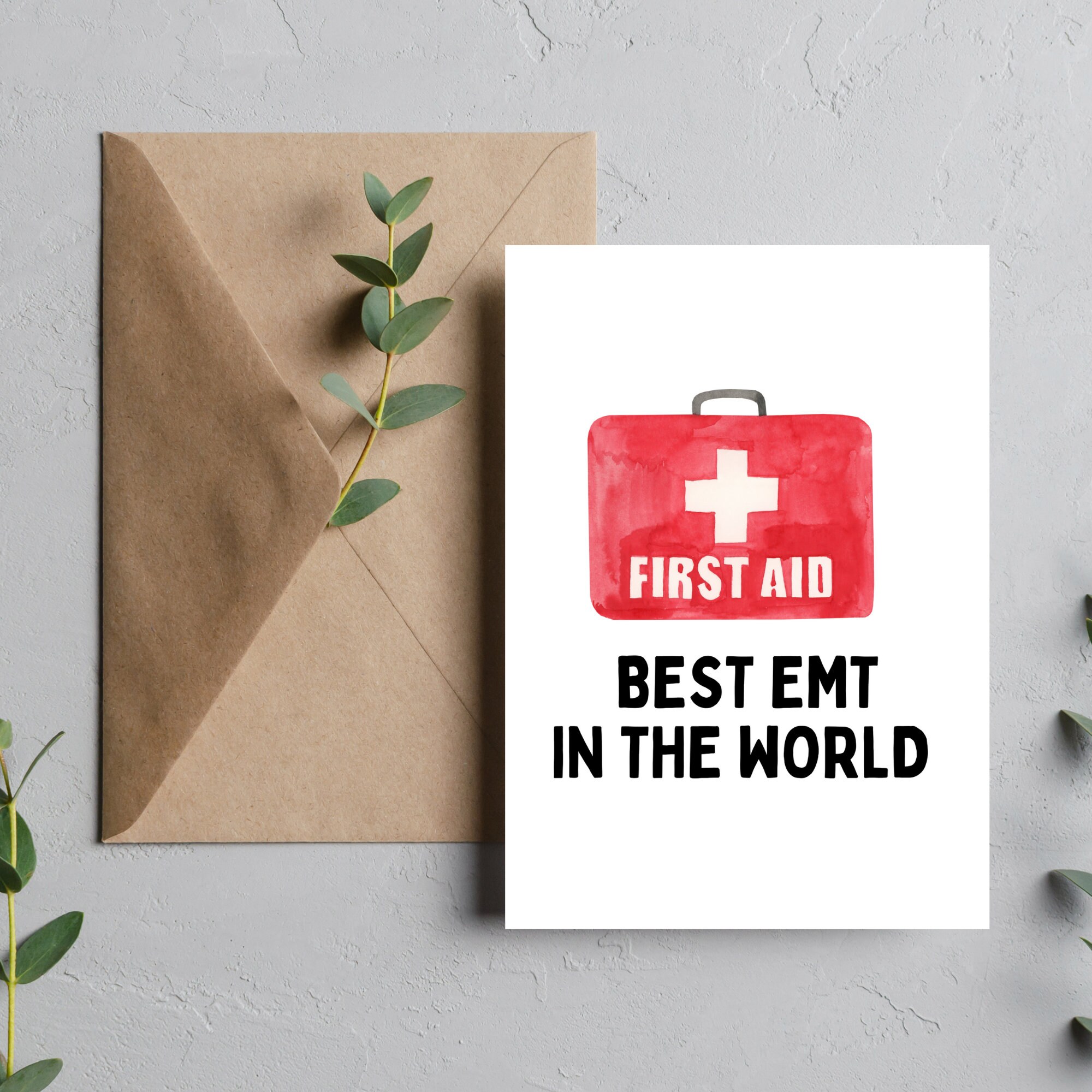 Best EMT in the World Card - Best First Responder EMS Ambulance Card ...