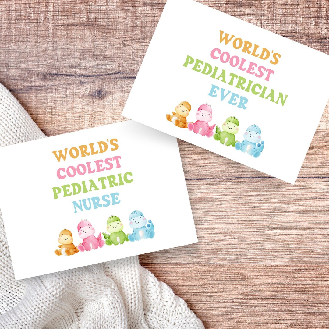 World's Coolest Pediatrician, Peds Nurse Card Gift - Best Pediatric ...