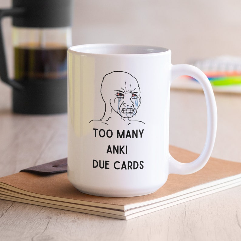ANKI Due Cards Funny Meme Mug - Medical School Reality - Gift for New ...