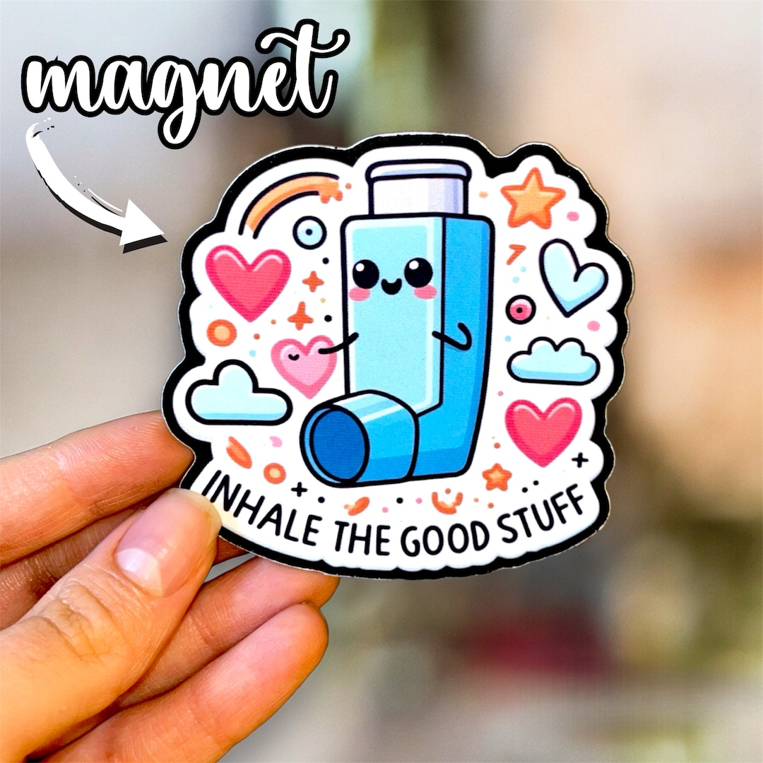Cute Asthma Pun Magnet - Asthma Joke Gift - Funny Medical Pun Magnet ...
